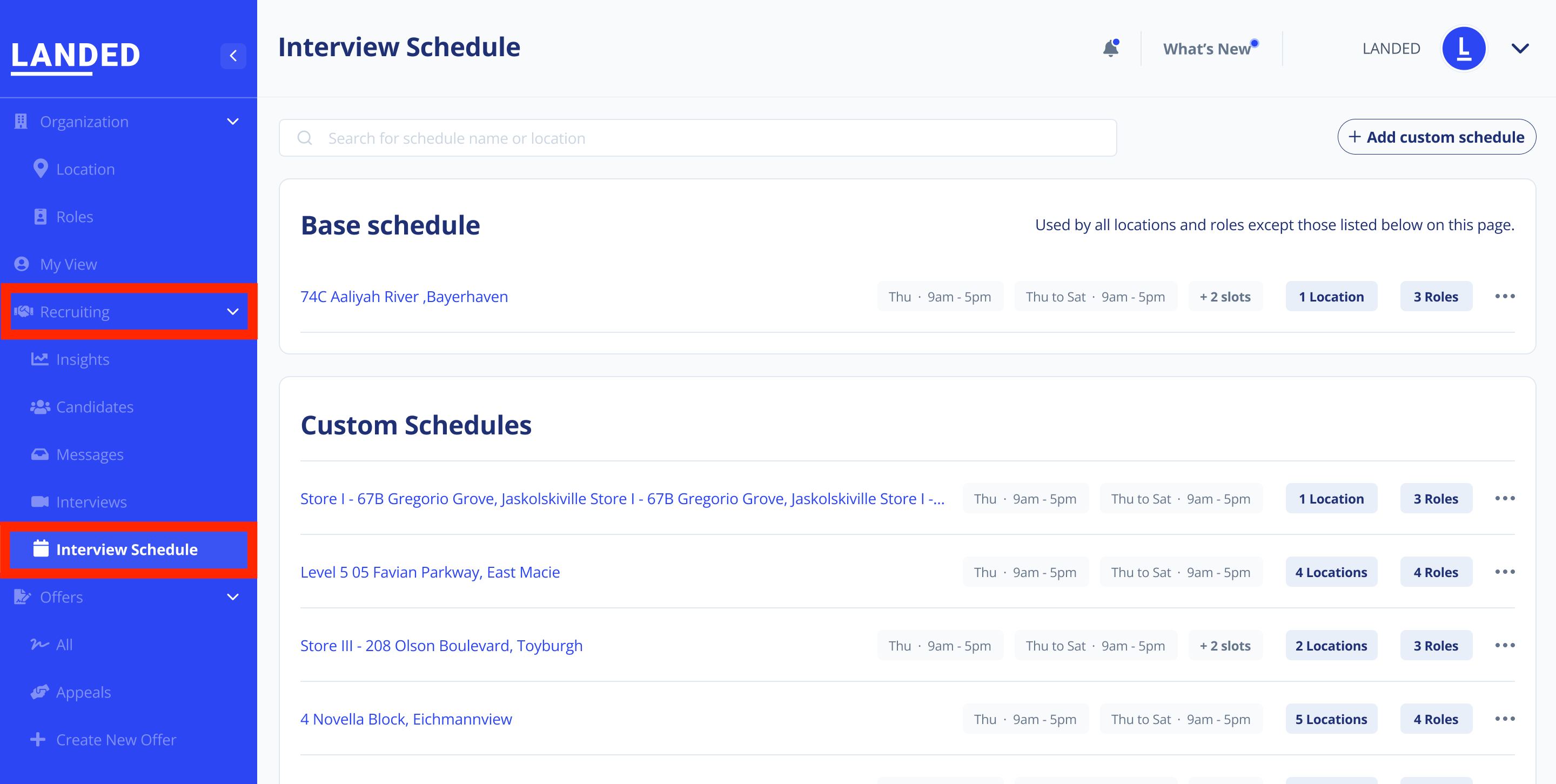 How to Update Interview Setup Details – LANDED Support Hub